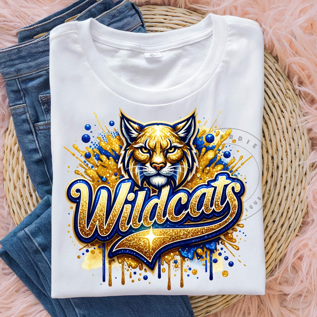 Blue Gold Wildcats PNG Wildcat Mascot Png Sport Png Football Baseball ...