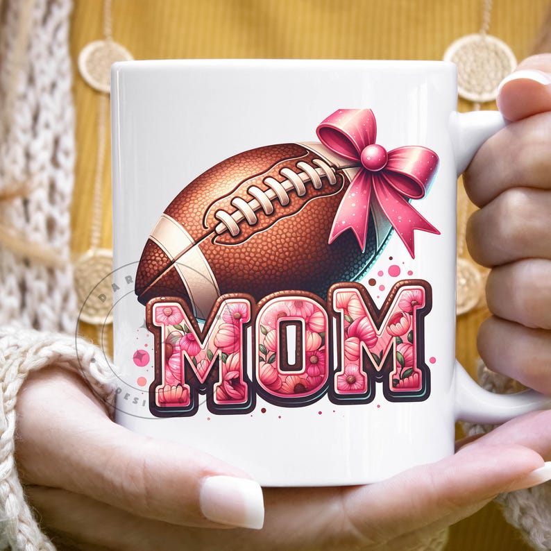 Fall Coquette Football Mom PNG Pink Cheetah Pink Bow Sports Mom ...