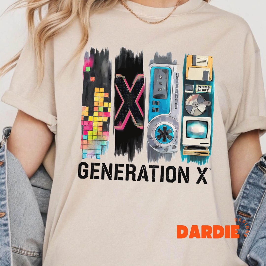Generation X PNG Gen X Retro Gamer Tech Genx Sublimation Design ...