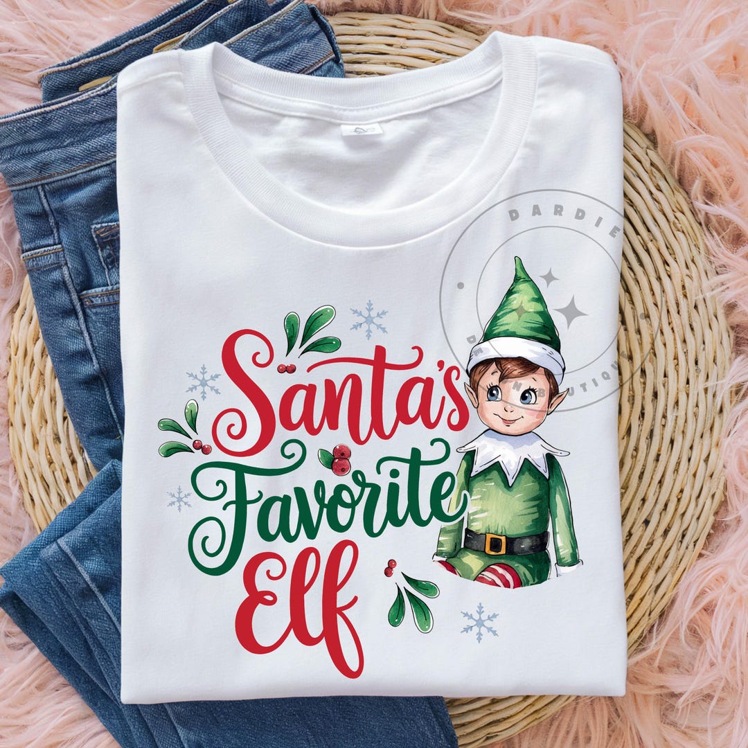 Santas Favorite Elf PNG Cute Christmas Elf Png Dtf Sublimation Design ...