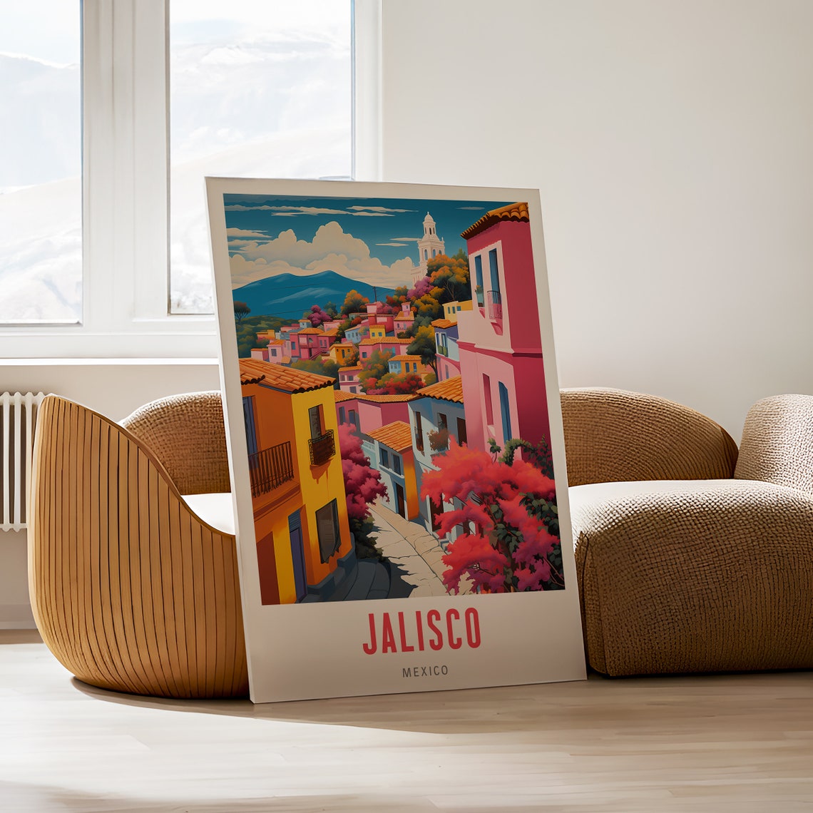 Jalisco Mexico Poster Mid Century Wall Art Mexican Travel - Etsy