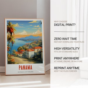 Panama Poster Panamanian Mid Century Wall Art Central America Aesthetic ...