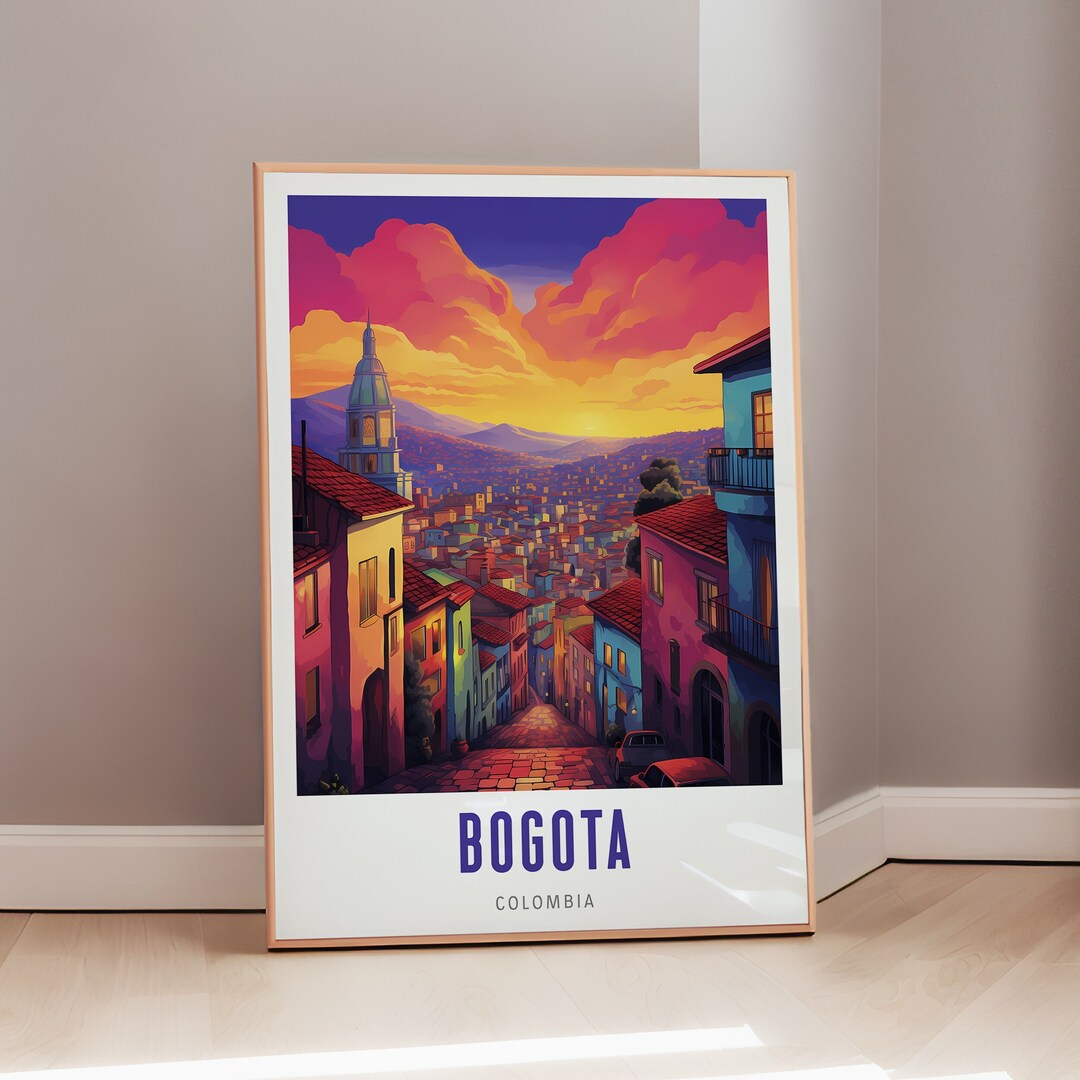 Colombia Travel Poster Bogota Mid Century Modern Wall Decor Latin ...