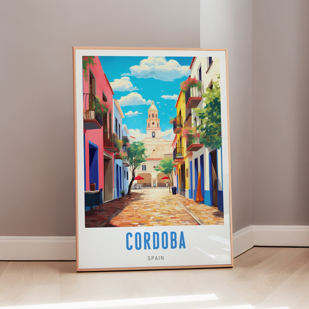 Travel Poster of Córdoba Mid Century Modern Wall Art Spain Print ...