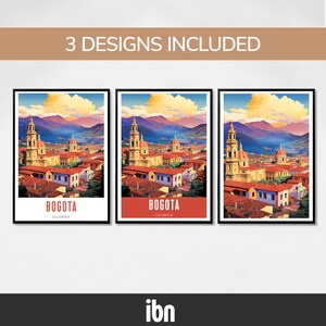 Bogota Travel Poster Colombia Print Mid Century Modern Wall Art ...