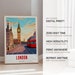 England Travel Poster London Iconic Landmarks Mid Century - Etsy