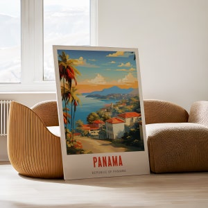 Panama Poster Panamanian Mid Century Wall Art Central America Aesthetic ...
