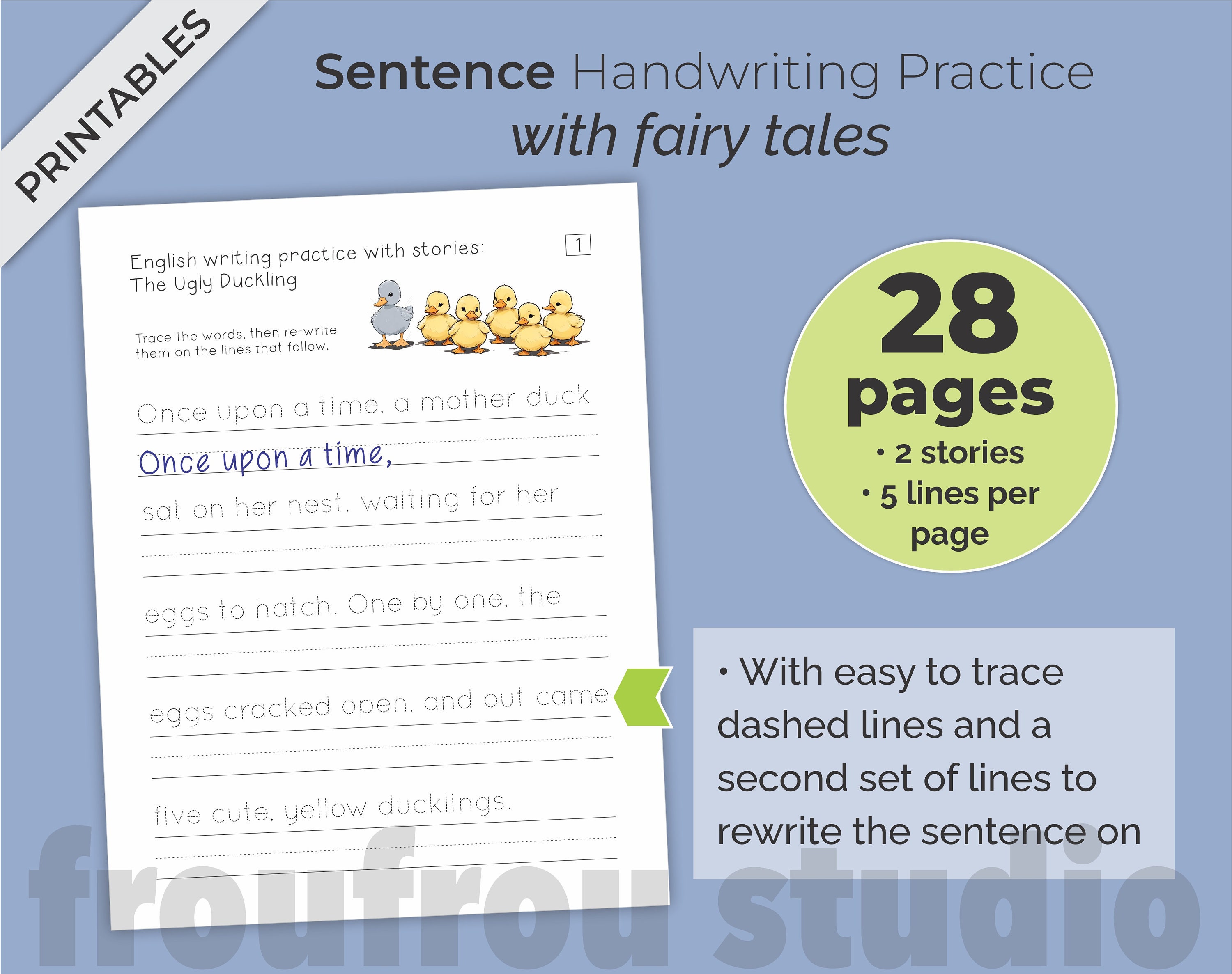 28 Printable Sentence Writing Worksheets With 2 Fairy Tale Stories 28 ...