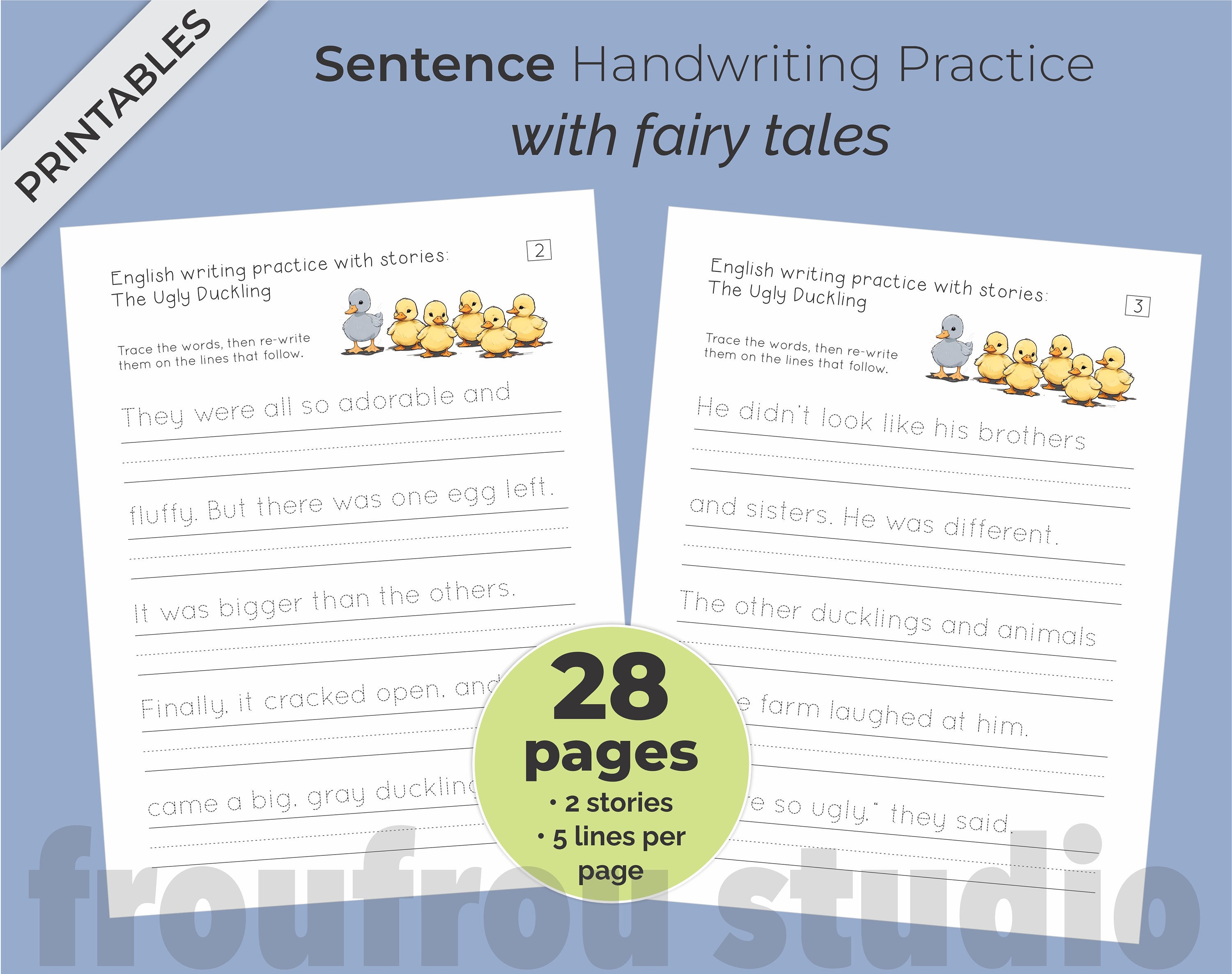 28 Printable Sentence Writing Worksheets With 2 Fairy Tale Stories 28 ...