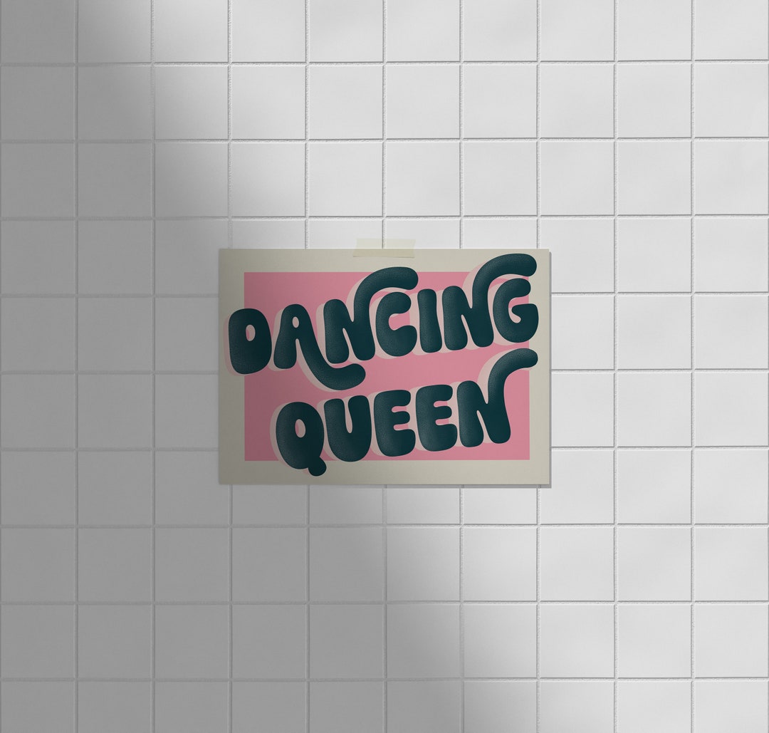 Dancing Queen Print | ABBA | Music Print | Lyrics | Music | Gift for ...