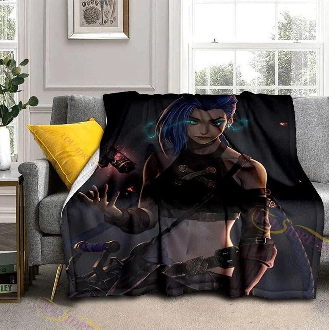 Arcane League of Legends Blanket, Arcane Sofa Cover, Jinx Blanket ...