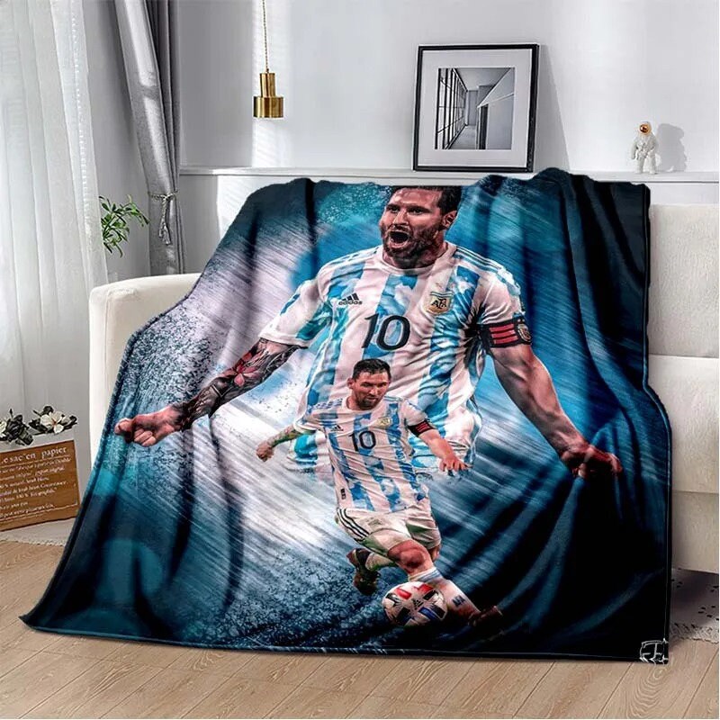 Lionel Messi Blanket, Argentina Sofa Cover, Napping Fleece, Bedding ...