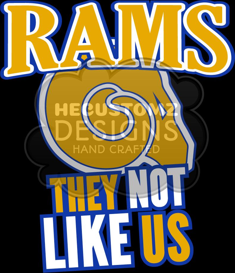 RAMS 3D TEXT They Not Like Us PNG Shirt Design - Etsy