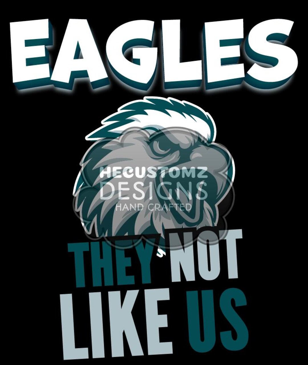 EAGLES 3D TEXT They Not Like Us PNG Shirt Design Dtf Sublimation - Etsy