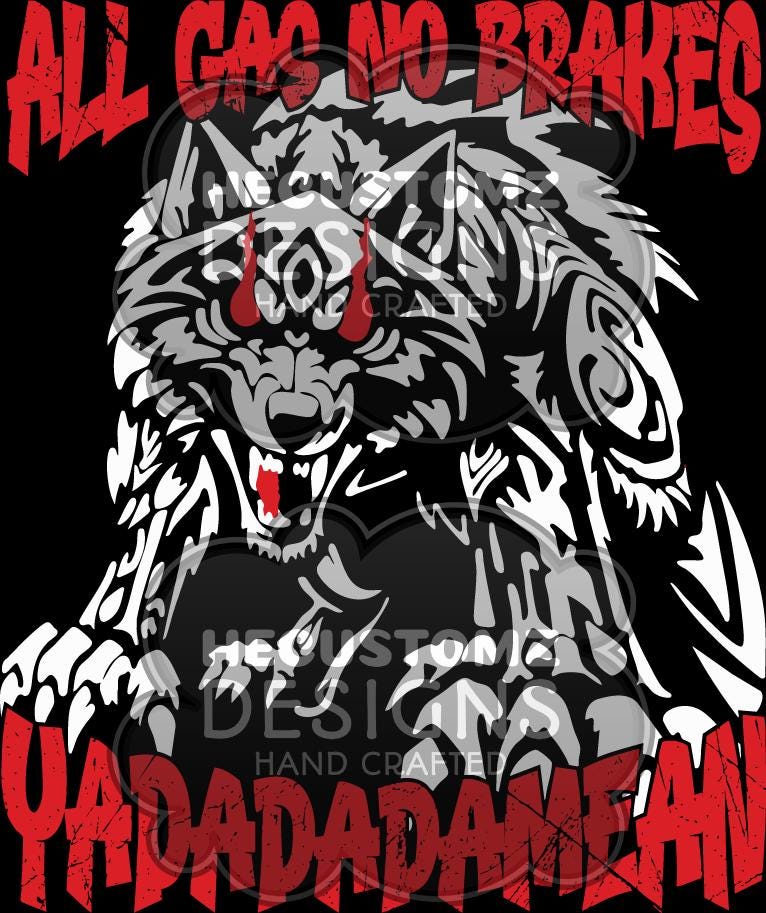 Samoan Werewolf Png Wrestling Jacob Dtf All Gas No Brakes Yadadadamean ...