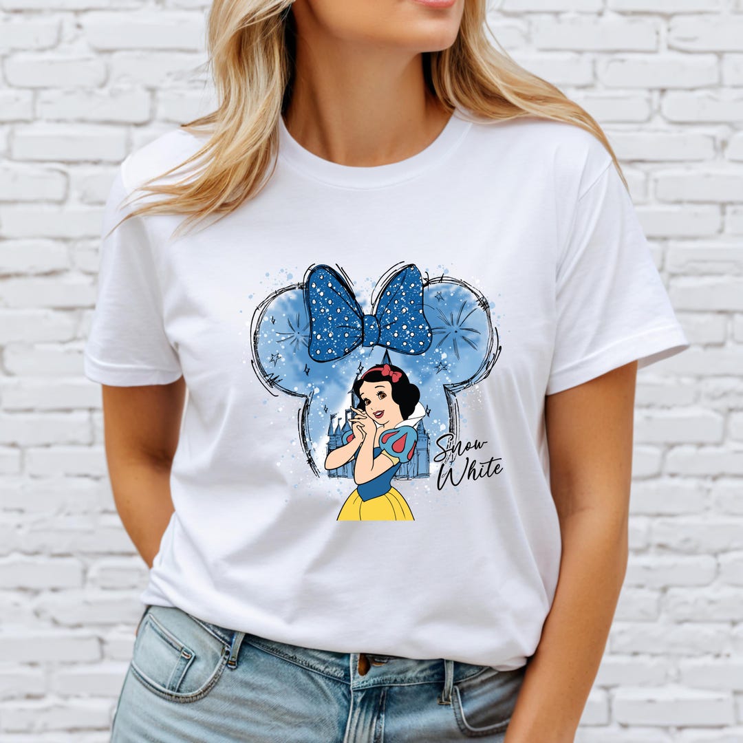 Disney Princesses Snow White T-shirt, US Cotton, Watercolor, Disneyland ...