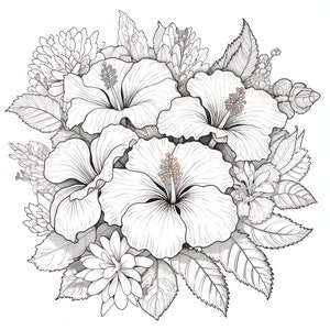 40 Floral Coloring Pages. Pdf Files Containing 40 Unique Coloring Pages ...