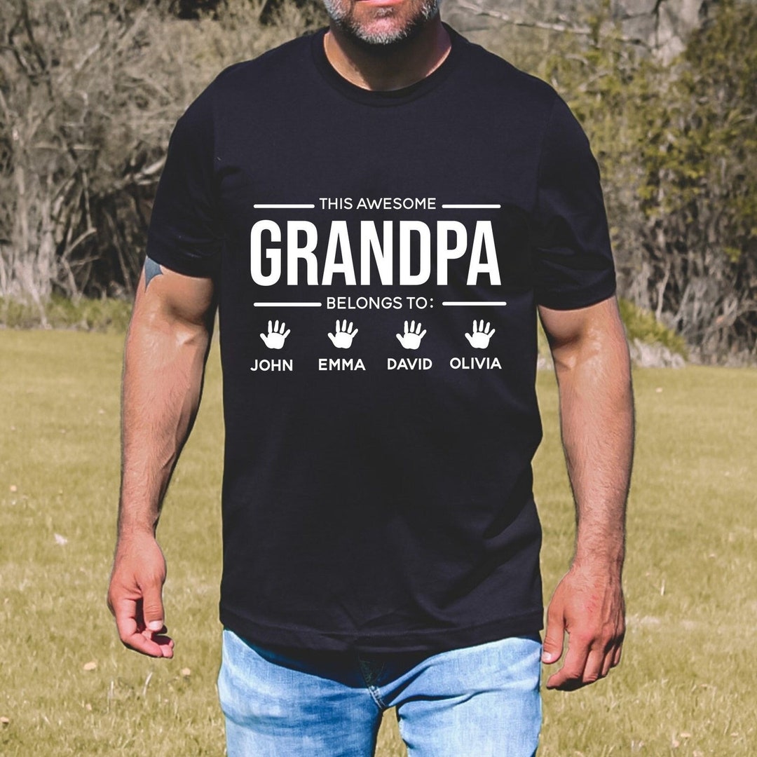 Father's Day Gift for Grandpa, Personalized Grandpa Shirt With ...