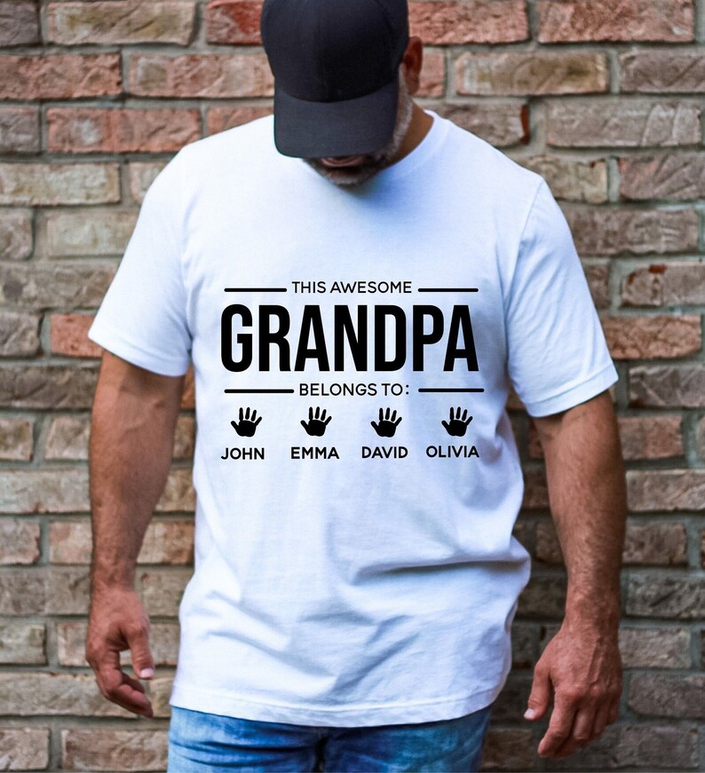 Father's Day Gift for Grandpa, Personalized Grandpa Shirt With ...