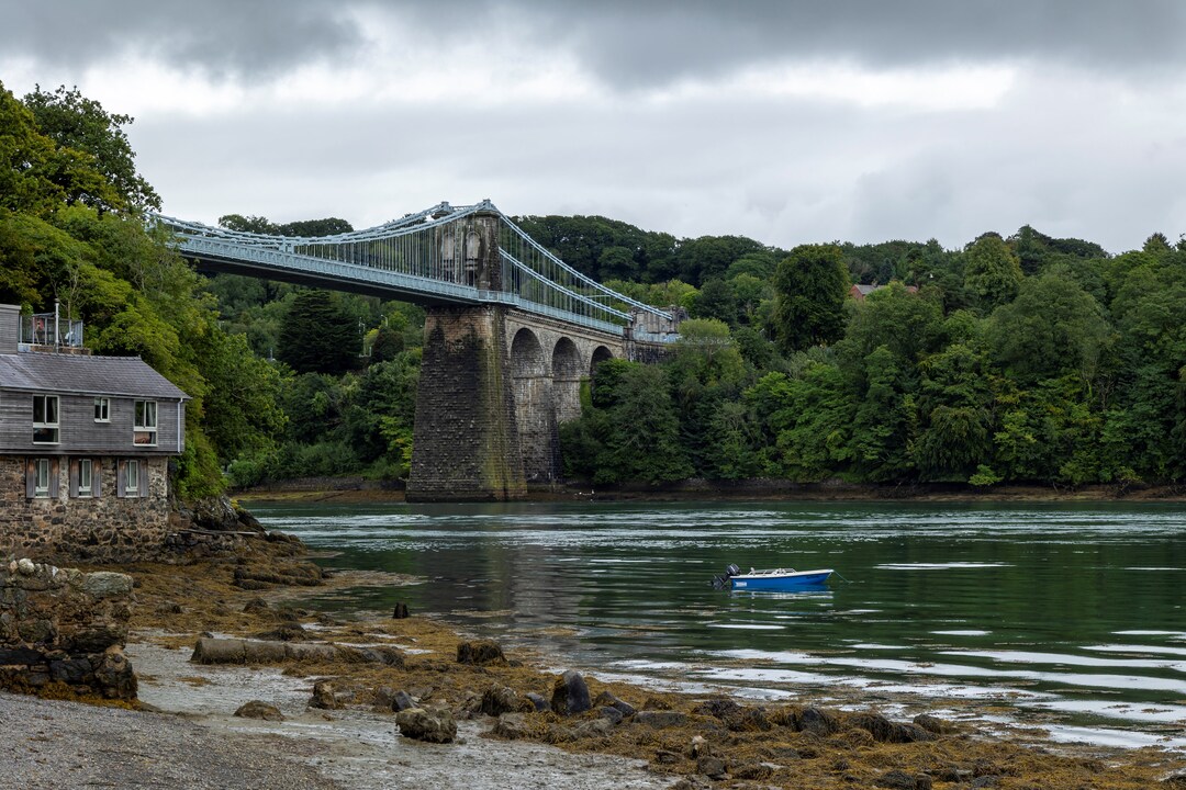 Menai Bridge, Anglesey, North Wales : Photo Paper Poster - Etsy