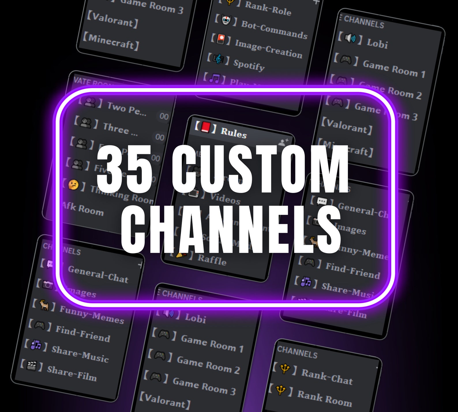 Streamer Discord Server Template: 35 Custom Channels - Etsy