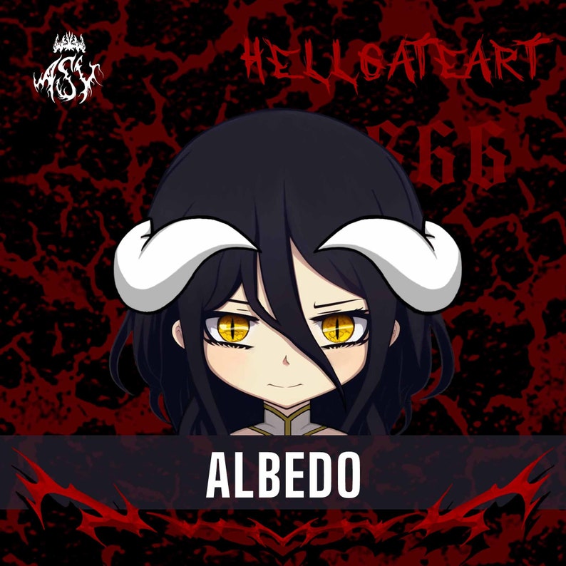 Chibi Shy Albedo Emote | Discord Sticker | Twitch Emote | Discord Emote ...