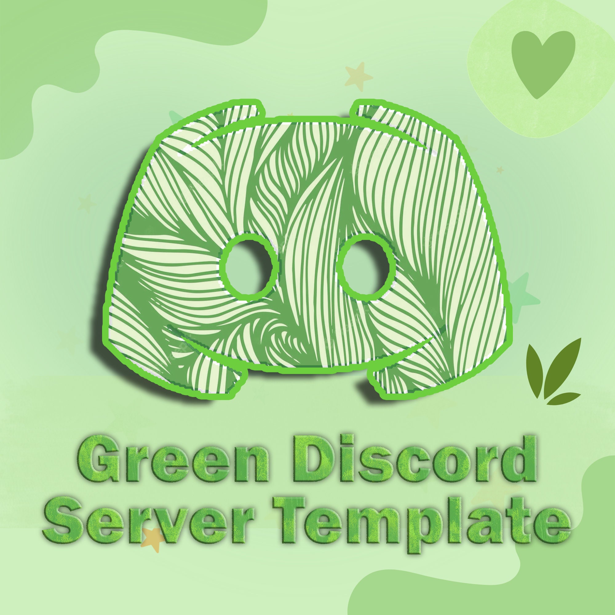 Green Discord Server Template - Etsy