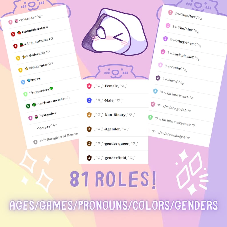 Best Cute&kawaii Discord Server Template - Etsy