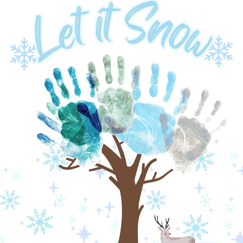 Snowy Tree Activity - Etsy UK