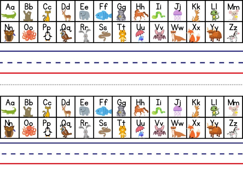 Zoo Phonics Name Tags Desk Strips - Etsy