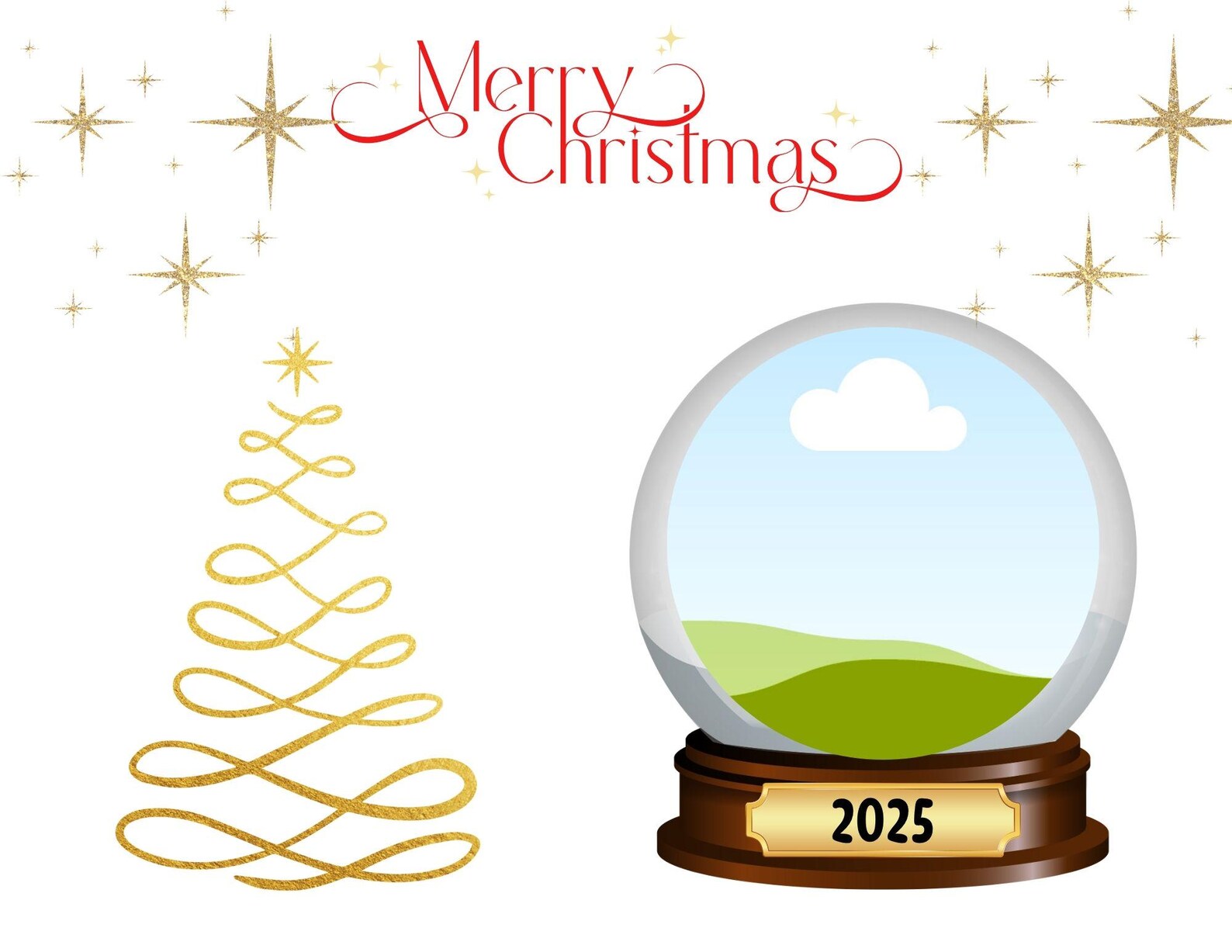 Fingerprint Christmas Tree & Snow Globe Craft | Add Photo in Canva or ...