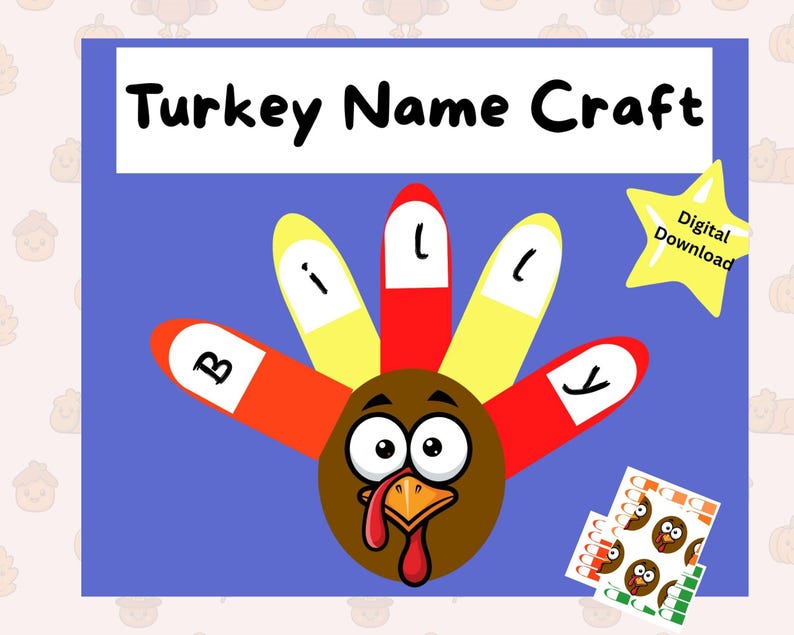 Make Your Own Turkey Name Craft | Thanksgiving Classroom Activity ...