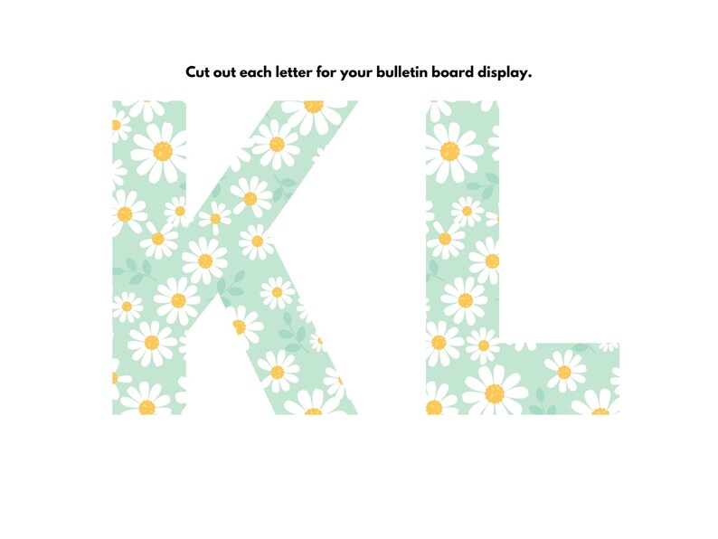 Daisy Alphabet Letters for Bulletin Boards or Displays - Etsy
