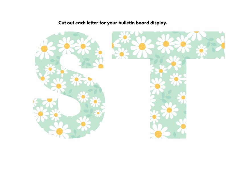 Daisy Alphabet Letters for Bulletin Boards or Displays - Etsy
