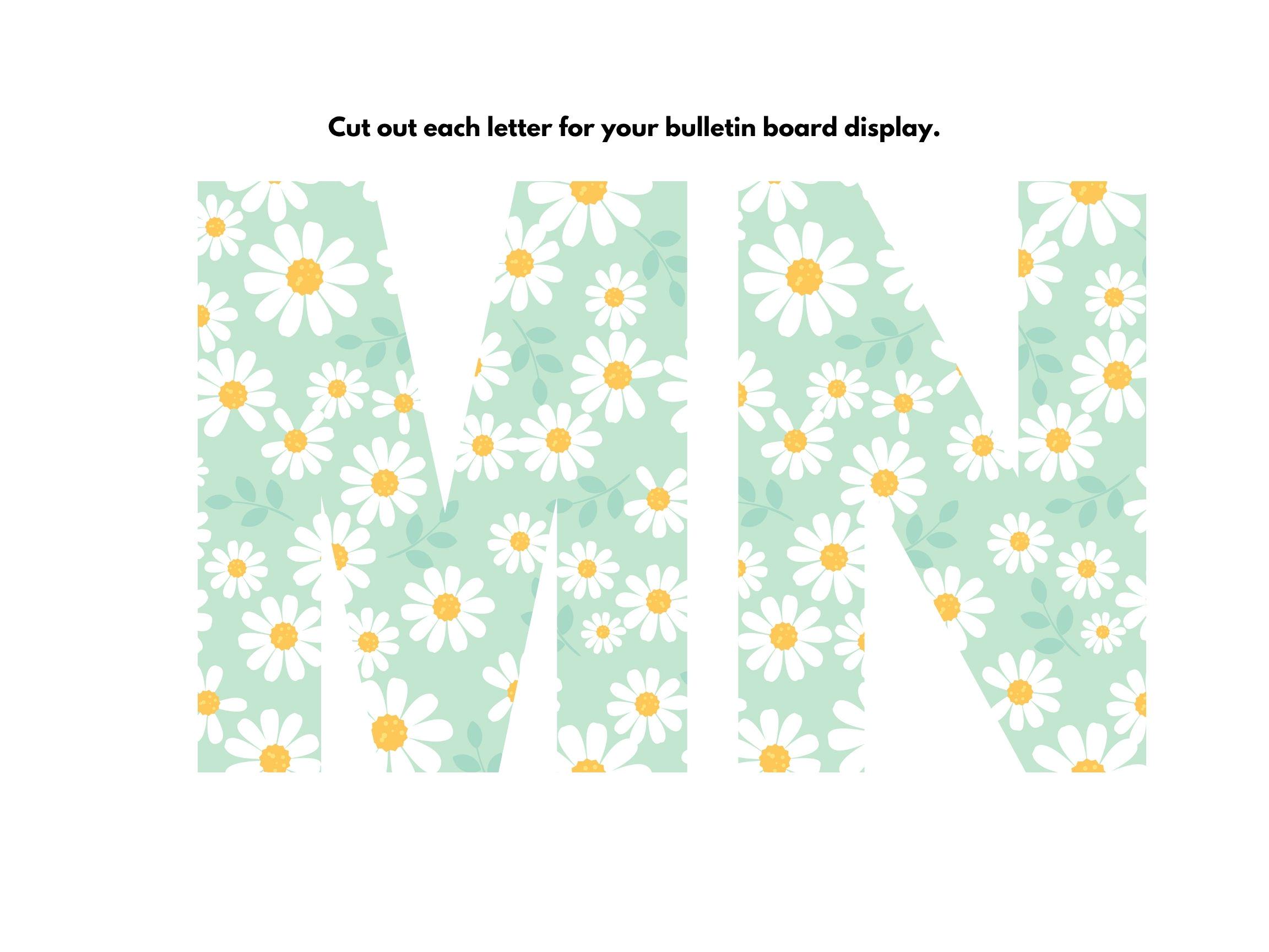 Daisy Alphabet Letters for Bulletin Boards or Displays - Etsy