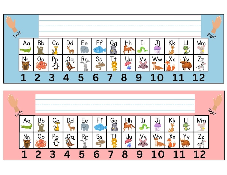 Zoo Phonics Name Tags Desk Strips - Etsy