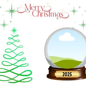 Fingerprint Christmas Tree & Snow Globe Craft | Add Photo in Canva or ...