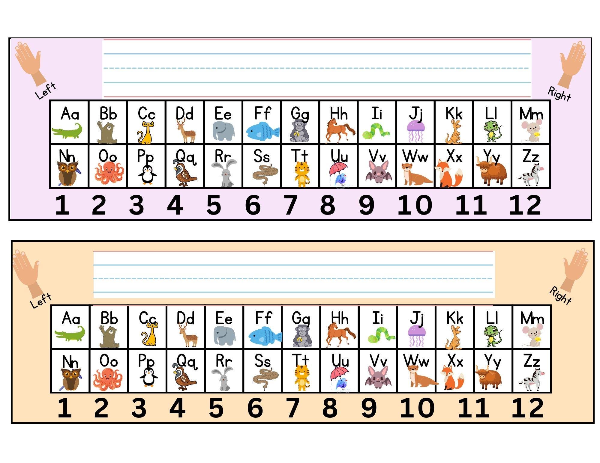 Zoo Phonics Name Tags Desk Strips - Etsy