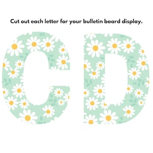 Daisy Alphabet Letters for Bulletin Boards or Displays - Etsy