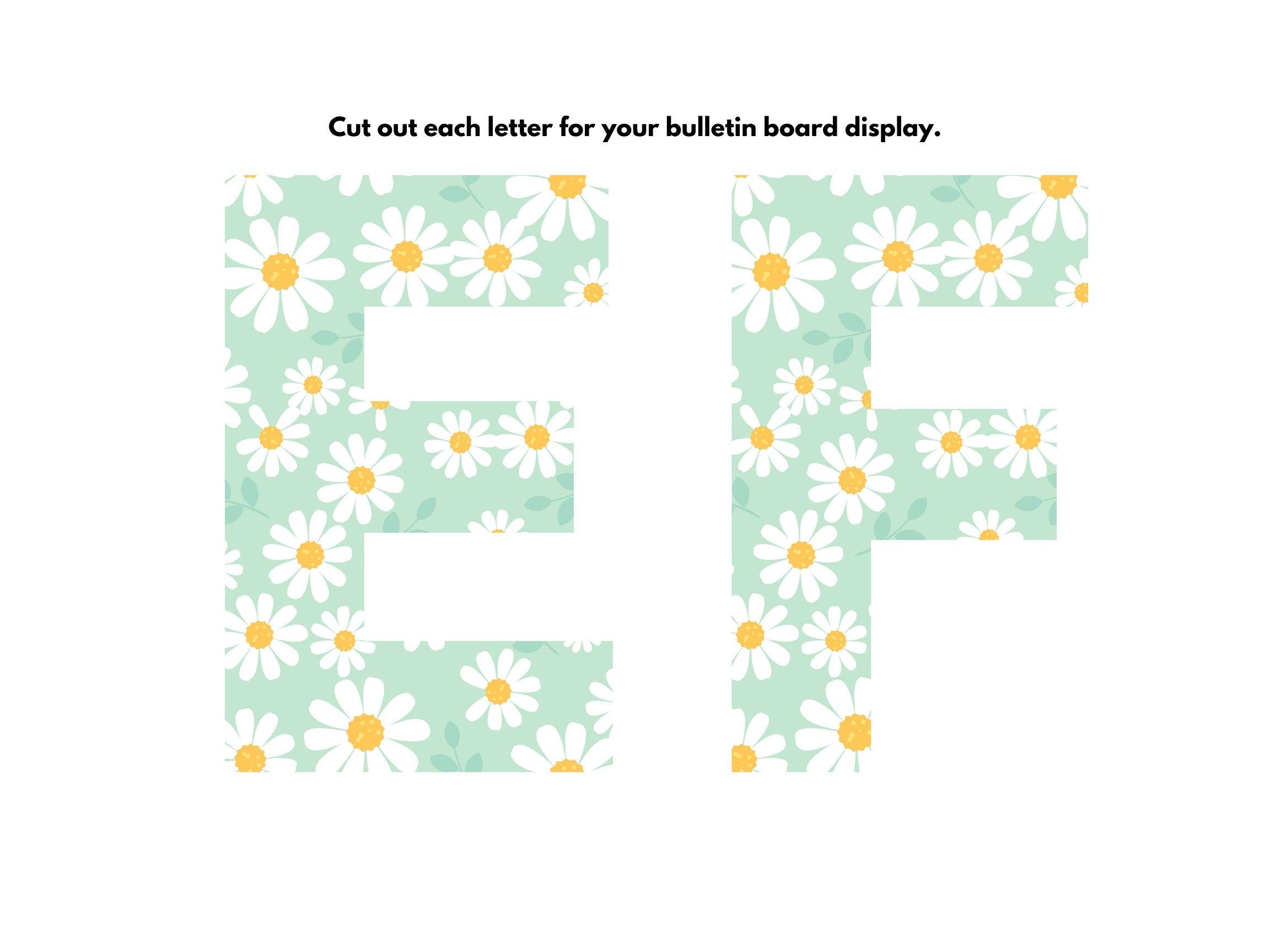 Daisy Alphabet Letters for Bulletin Boards or Displays - Etsy
