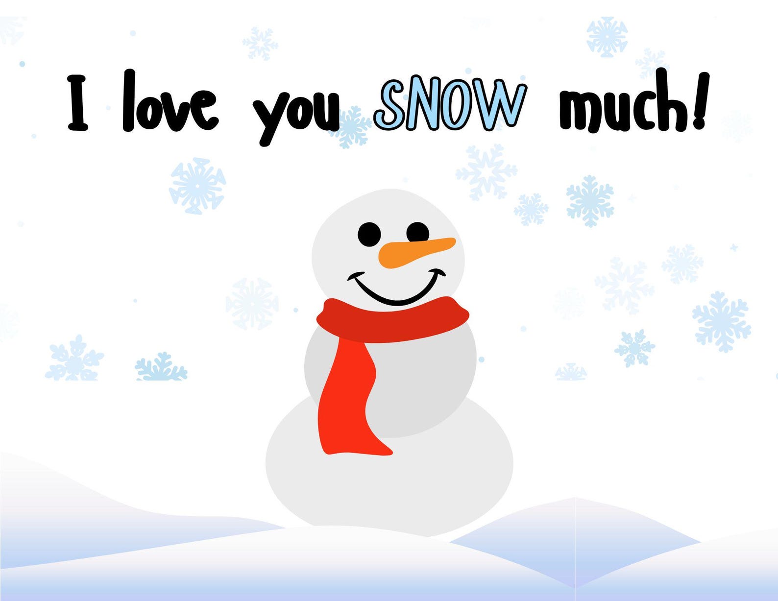 I Love You SNOW Much Handprint Craft | Snowman Winter Craft for Kids ...
