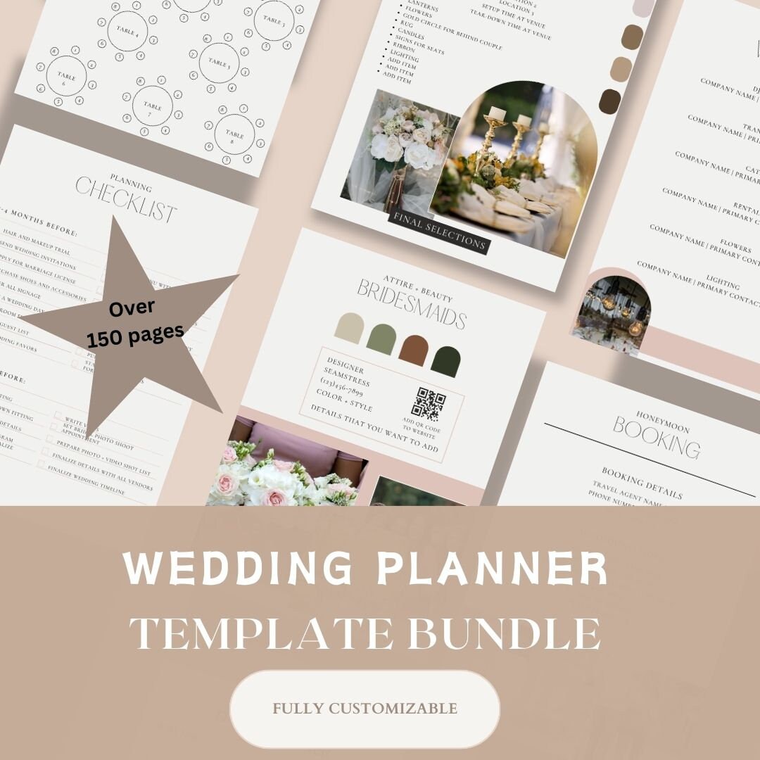 Custom Wedding Planner - Etsy