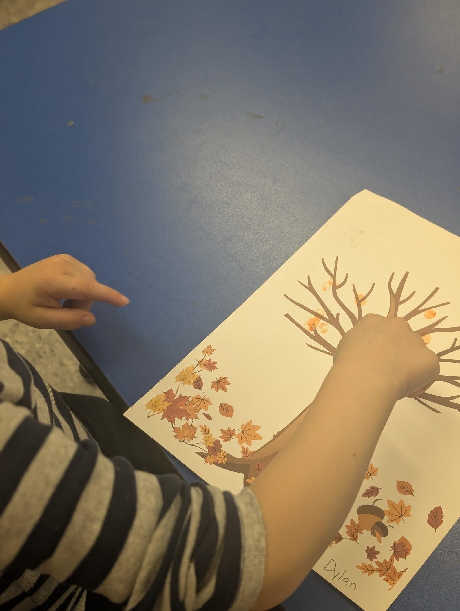 Fall Fingerprint Tree Craft Printable - Etsy