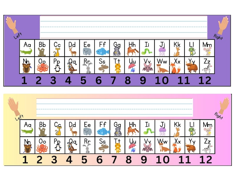 Zoo Phonics Name Tags Desk Strips - Etsy