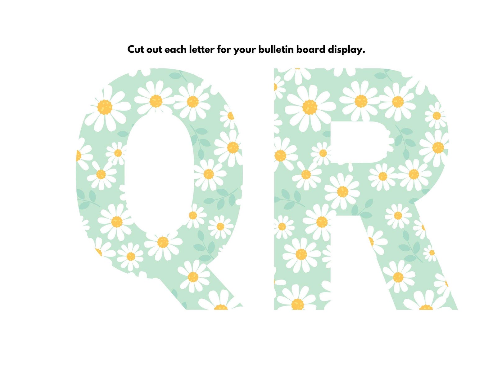 Daisy Alphabet Letters for Bulletin Boards or Displays - Etsy