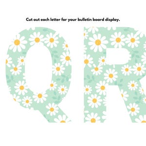 Daisy Alphabet Letters for Bulletin Boards or Displays - Etsy