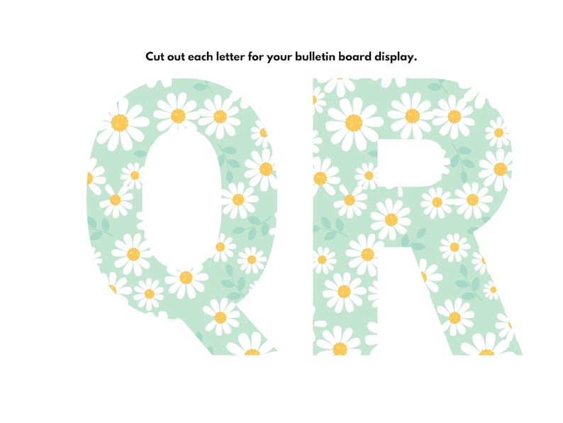 Daisy Alphabet Letters for Bulletin Boards or Displays - Etsy