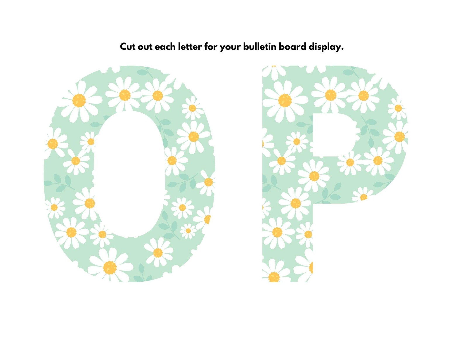 Daisy Alphabet Letters for Bulletin Boards or Displays - Etsy
