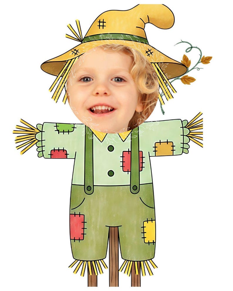 Scarecrow Craft Printable Add Your Child's Photo Fall Classroom Craft ...