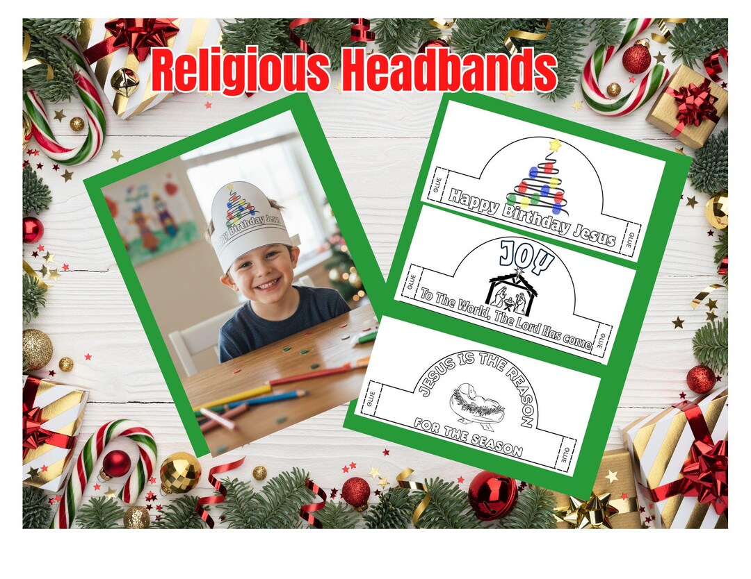 Religious Kids Headbands • Color & Cut Craft • Christian Printable ...